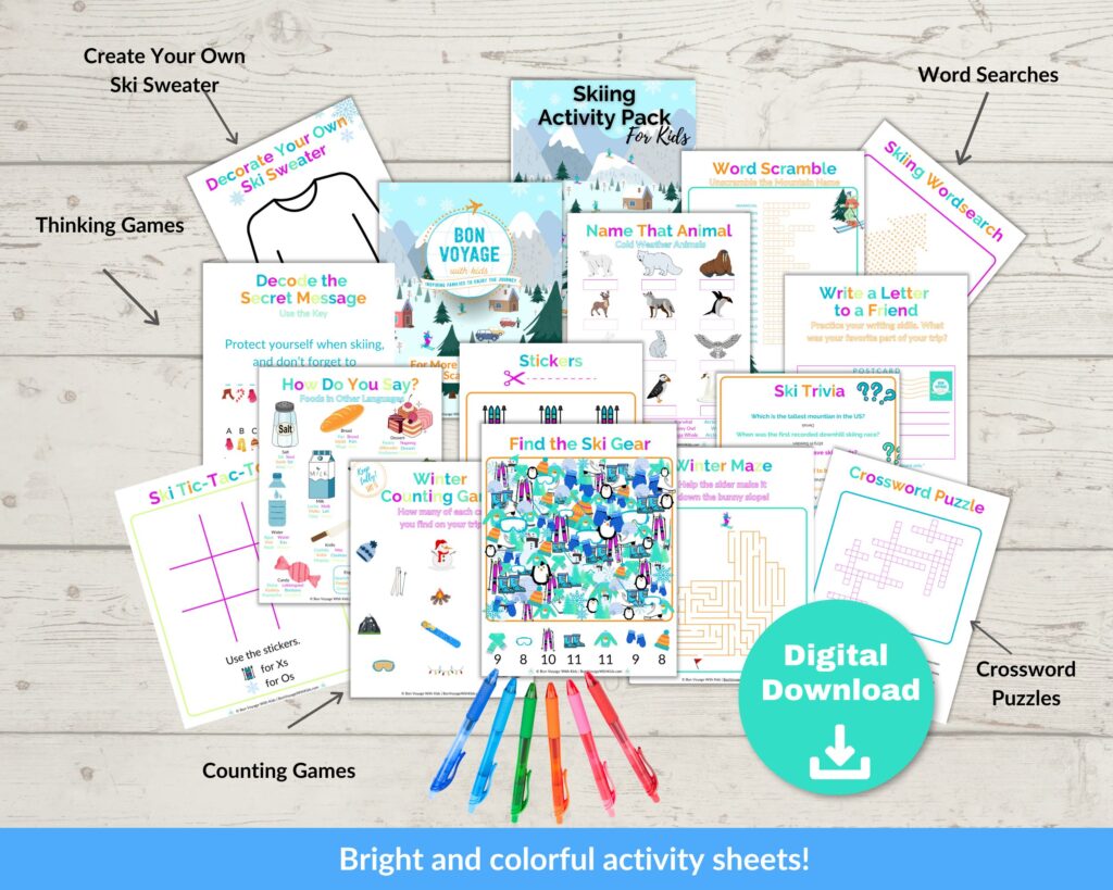 Ultimate Kids’ Ski Adventure Activity Pack – Instant Download – Bon ...