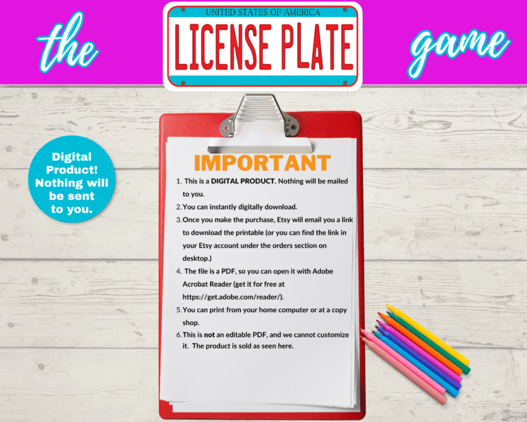 USA Road Trip License Plate Game – Easy Printable Game | License Plate ...