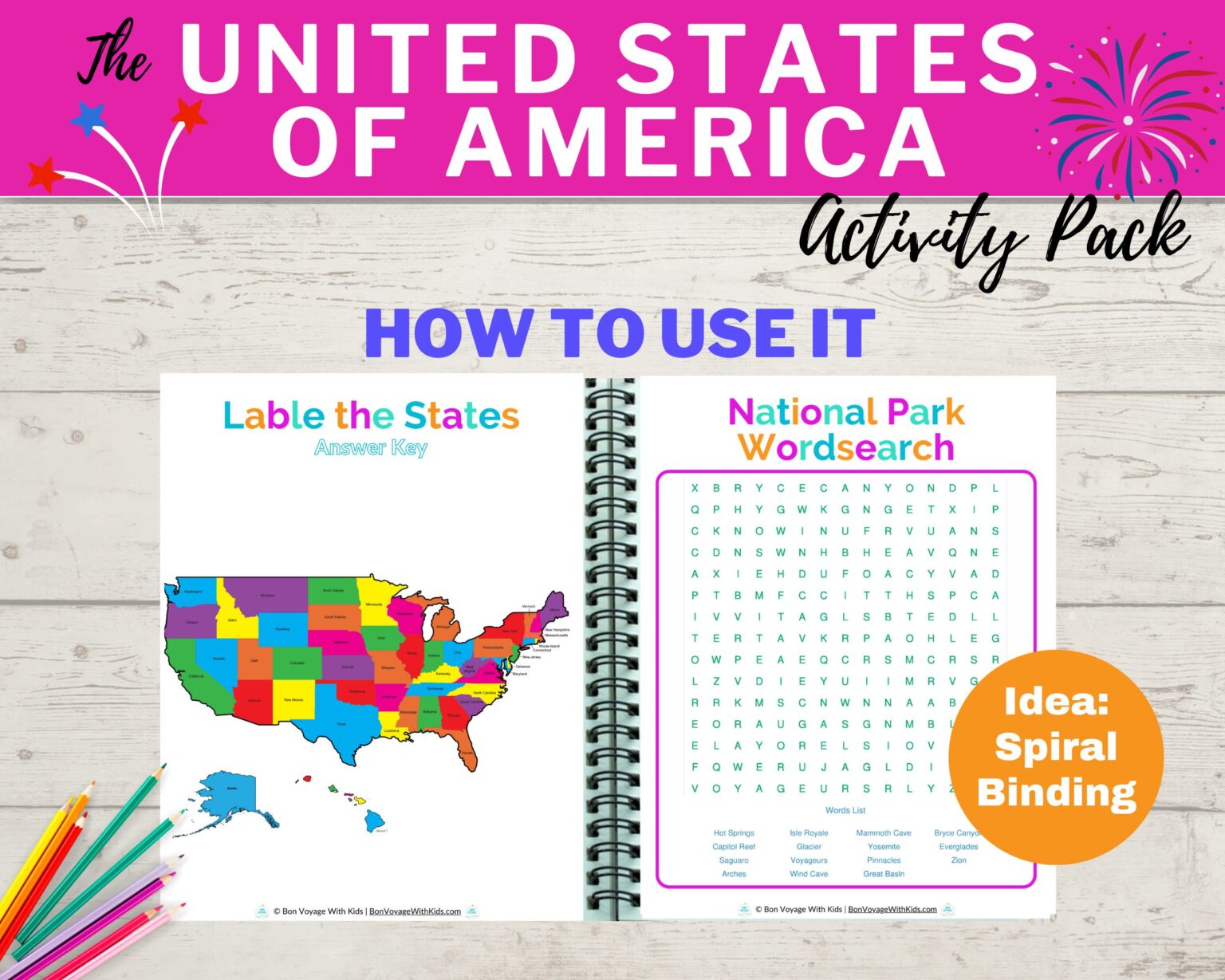 The USA Activity Pack For Kids – Instant Download! – Bon Voyage With ...